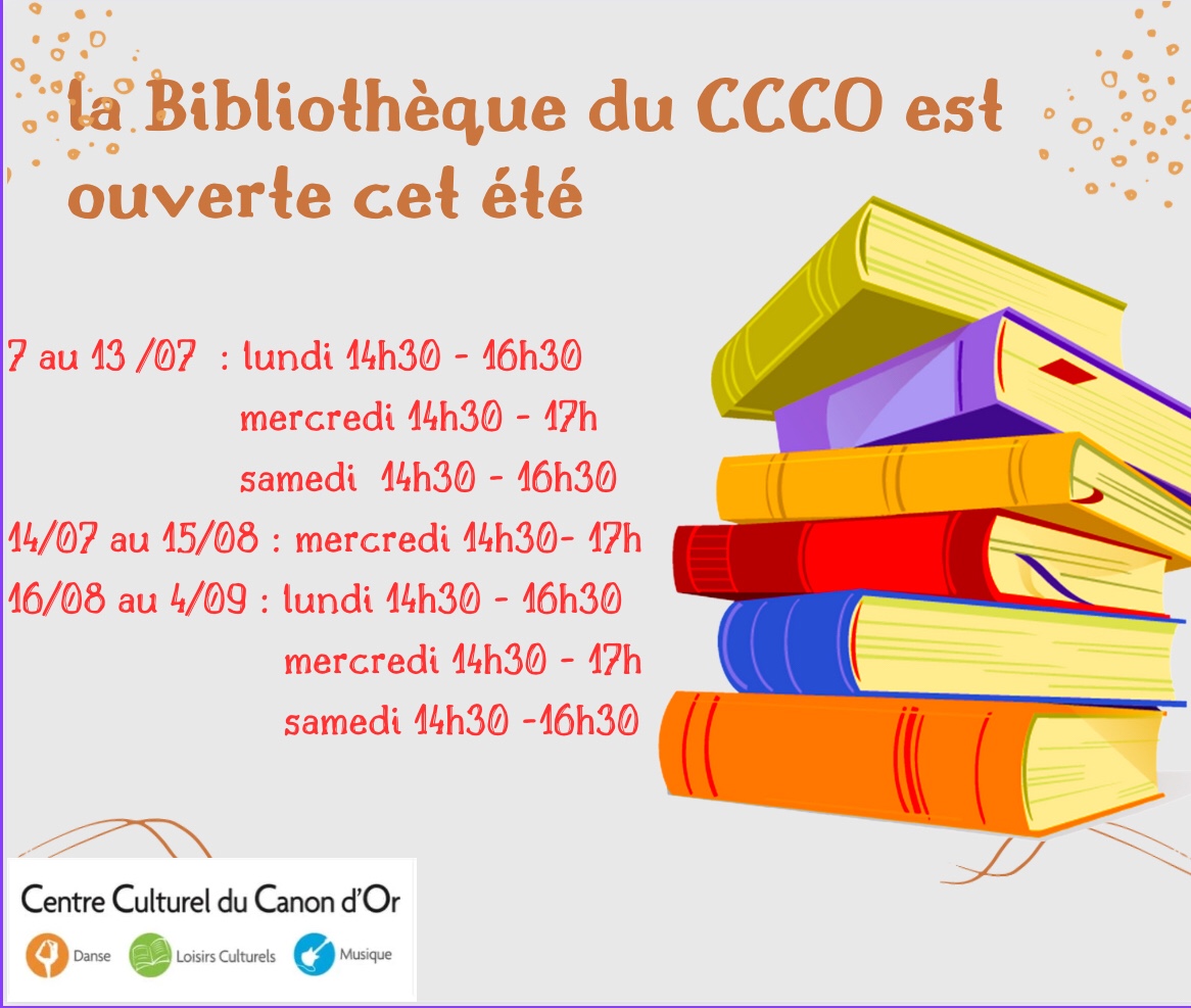 Ouverture de la Bibliothèque du CCCO cet été JUILLET AOUT 24 | CCCO ...